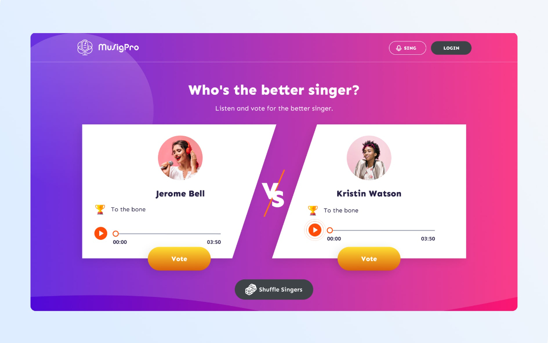 AI-Powered Online Singing Competition Platform - Tart Labs case study ...
