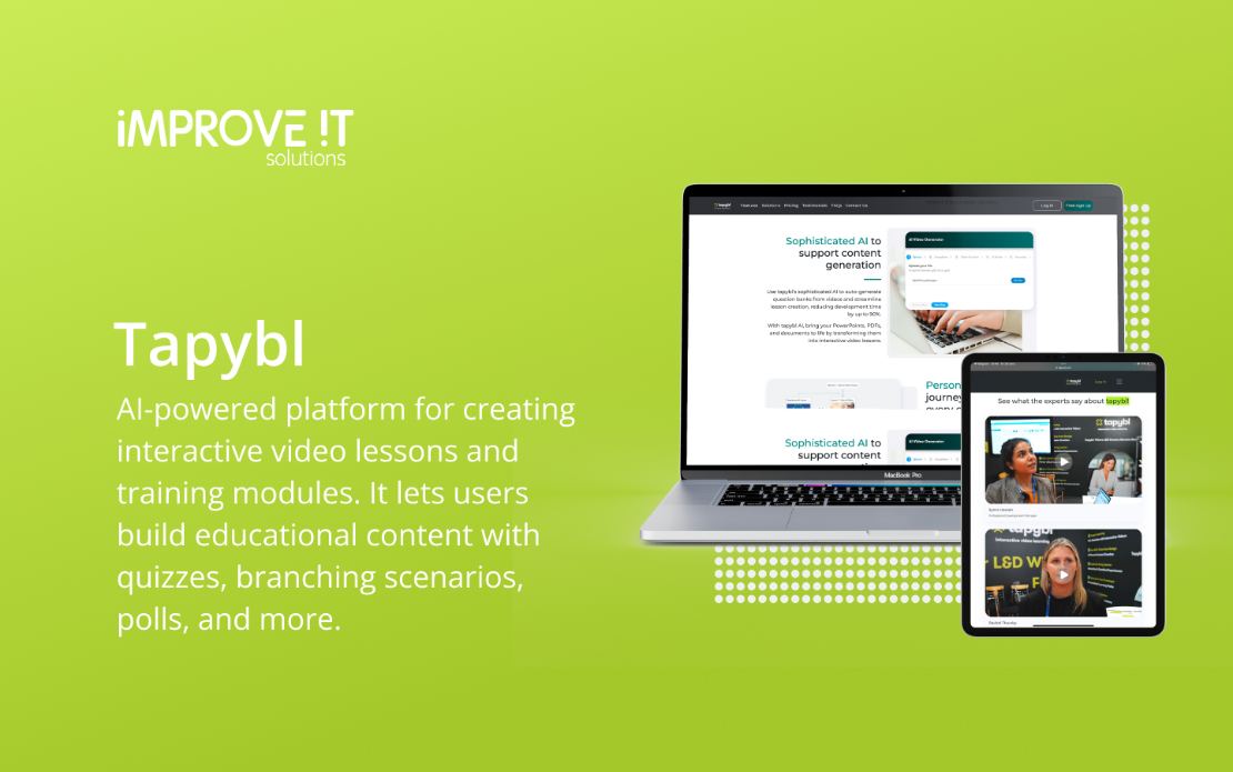 Tapybl – AI-Driven E-Learning Platform - ImproveIT Solutions case study | Techreviewer.co