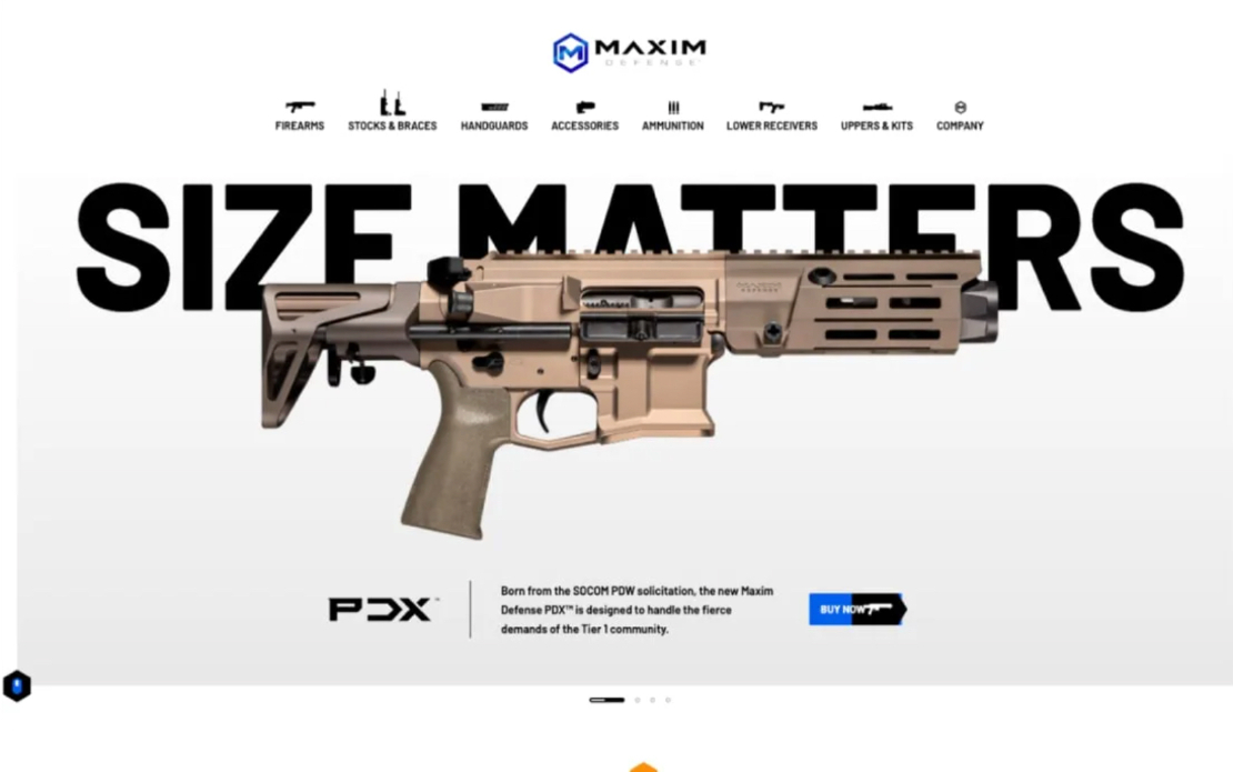 Maxim Defense E-Commerce Redesign for Defense Equipment Manufacturer ...