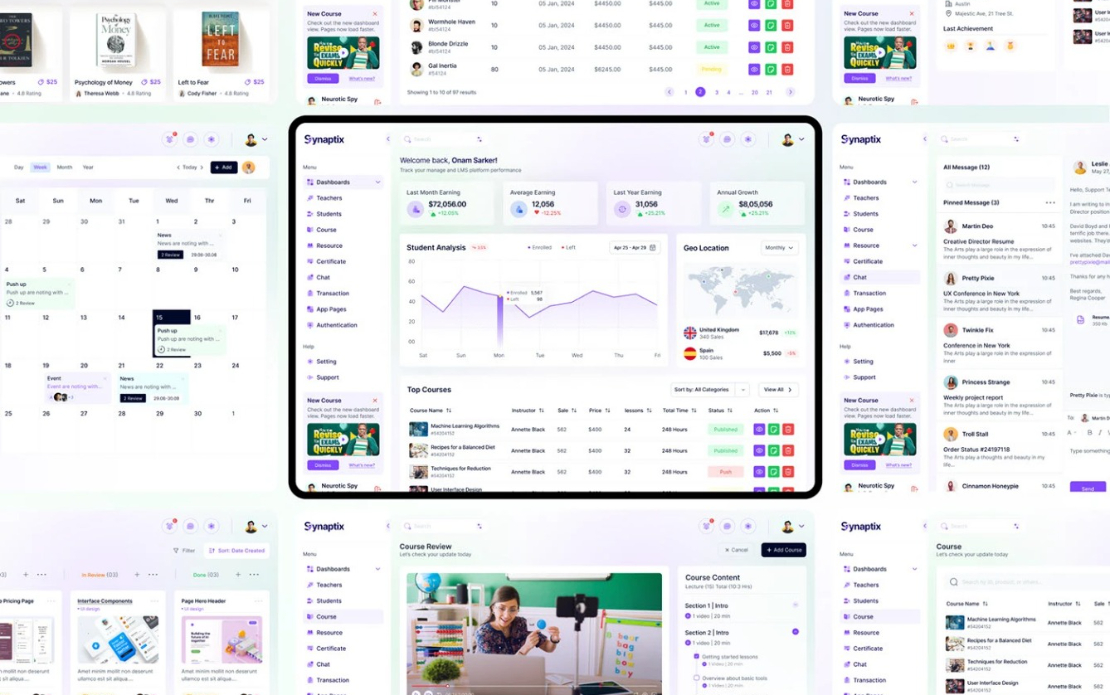 UI/UX Designer | LMS Dashboard SaaS Product | UI UX Case Study | Figma ...